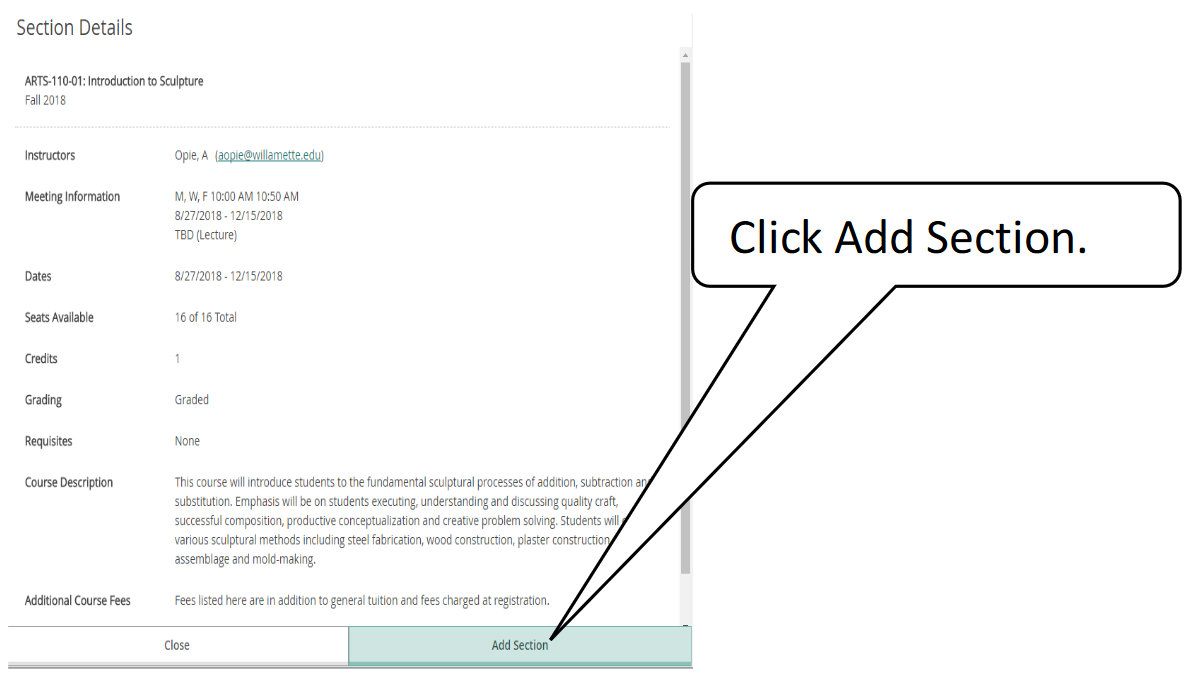 Step By Step Instructions On How To Click Add Section